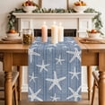 Blue Starfish Coastal Dining Table Runner, Beach Summer Nautical Sea ...