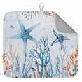 Blue Starfish Coastal Dish Drying Mat for Kitchen Counter,Summer Beach ...