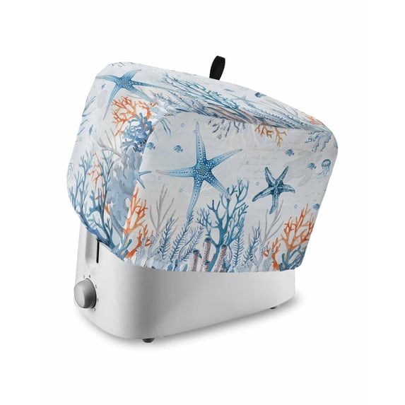 Blue Starfish Coastal Toaster Cover 4 Slice, Large Kitchen Appliance ...