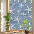 Blue Starfish Coastal Window Privacy Film Rainbow Static Cling Stain ...
