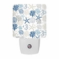 Blue Starfish Plug-in LED Night Lights Shell Coral Marine Life Auto ...