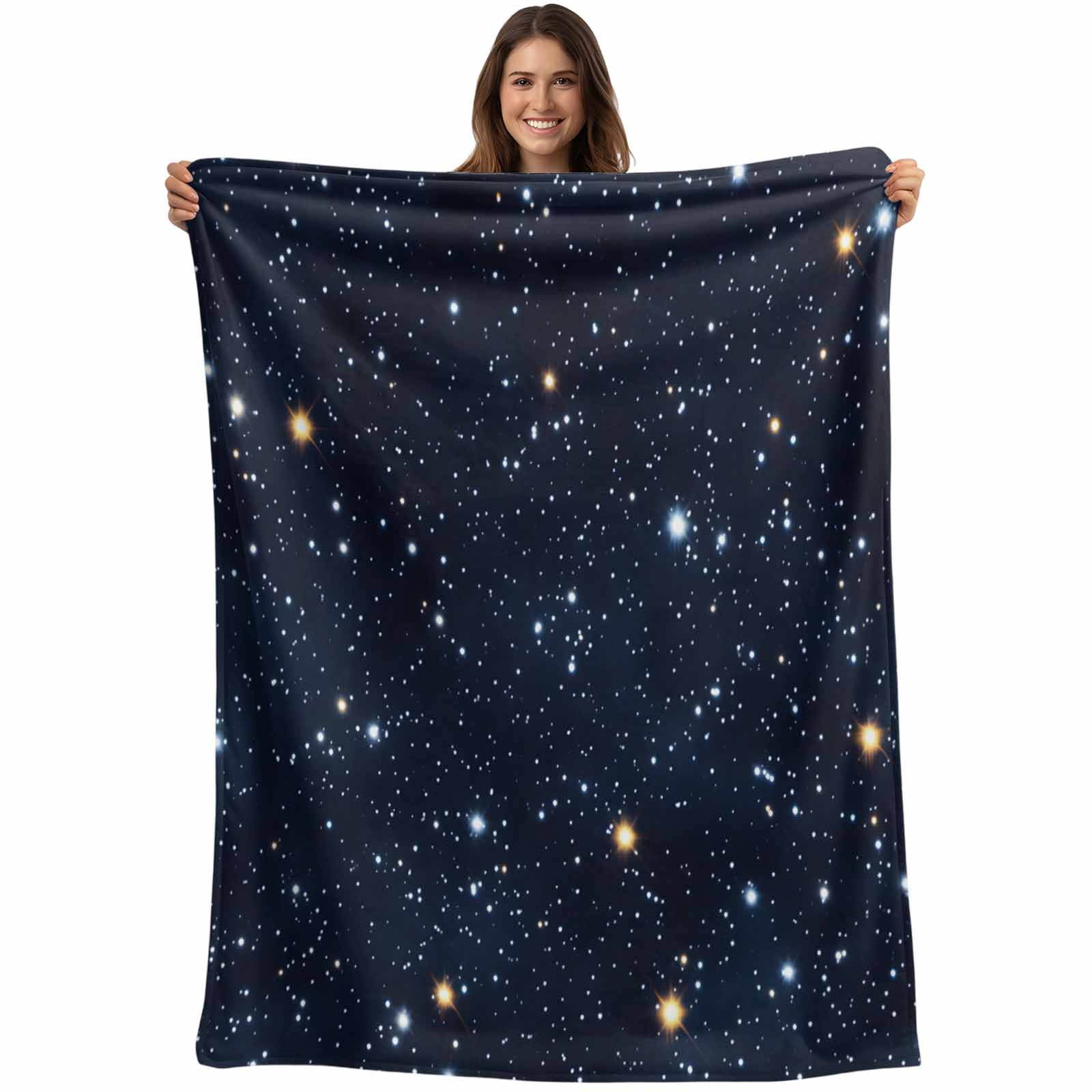 Blue Starry Sky Blanket Soft Cozy Warm Throw Blanket for Couch, Plush ...