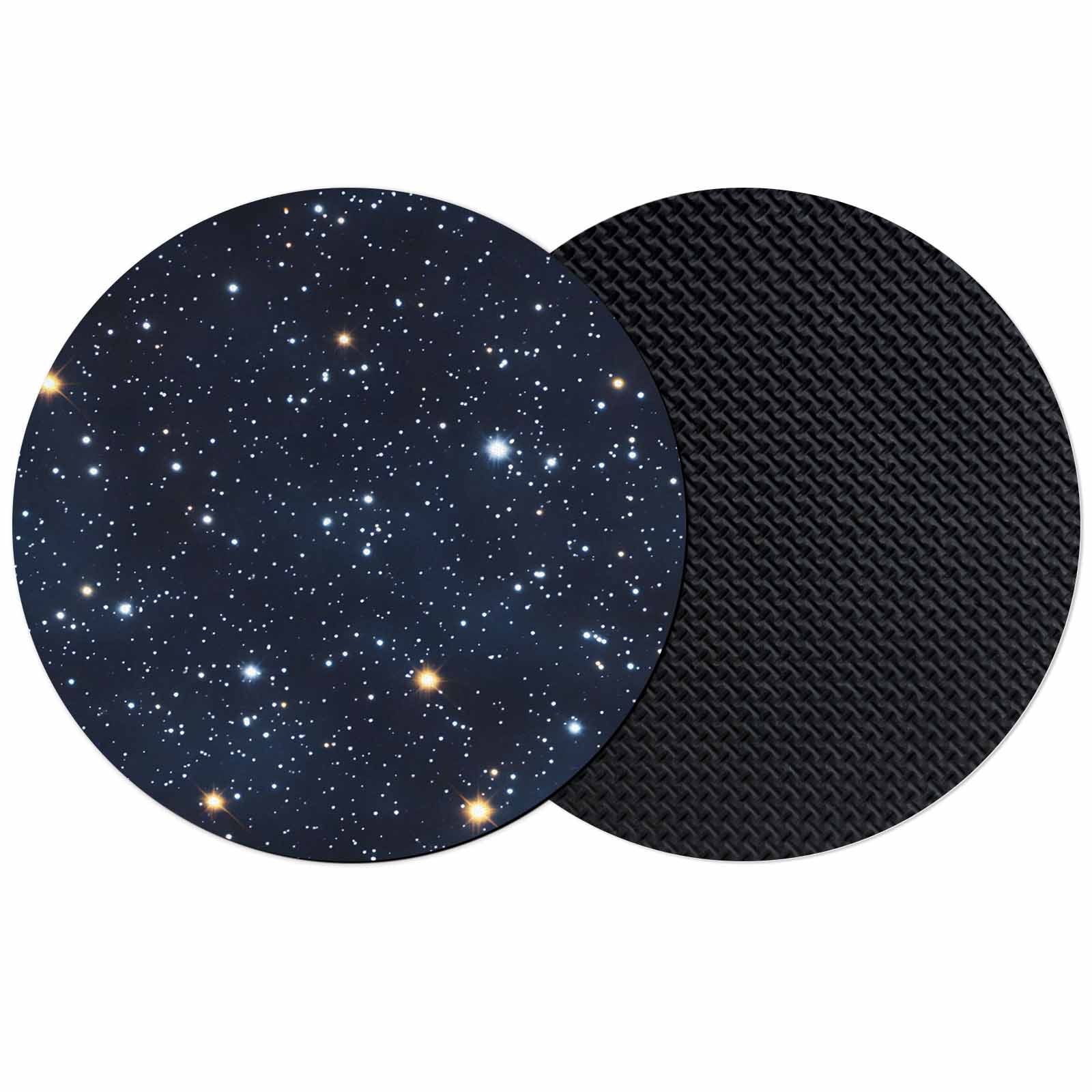 Blue Starry Sky Coasters Set of 2, Universe Space Galaxy Night Star ...