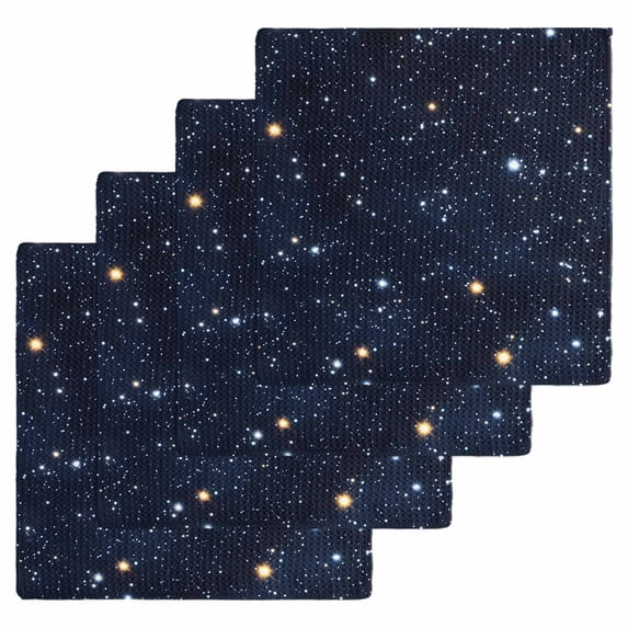 Blue Starry Sky Kitchen Dish Towels for Drying Dishes Set of 4 ...