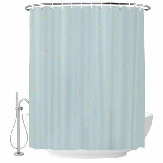 Blue Starry Sky Shower Curtain for Bathroom, Modern Minimalist ...