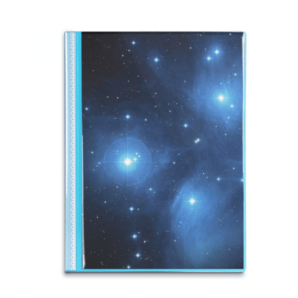 Blue Starry Sky Stars Art Deco Fashion Book Sheet Protectors Portfolio ...