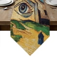 Blue Starry Table Runner Linen Burlap Table Runner 90 Inches Long ...