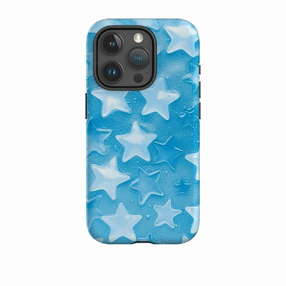 Blue Stars Celestial Pattern Phone Case for iPhone 16 15 14 13 12 11 ...