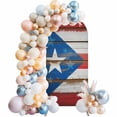 Blue Stars Flags Wedding Arch Backdrop Cover 7.2FT ,Spandex Fitte Retro ...