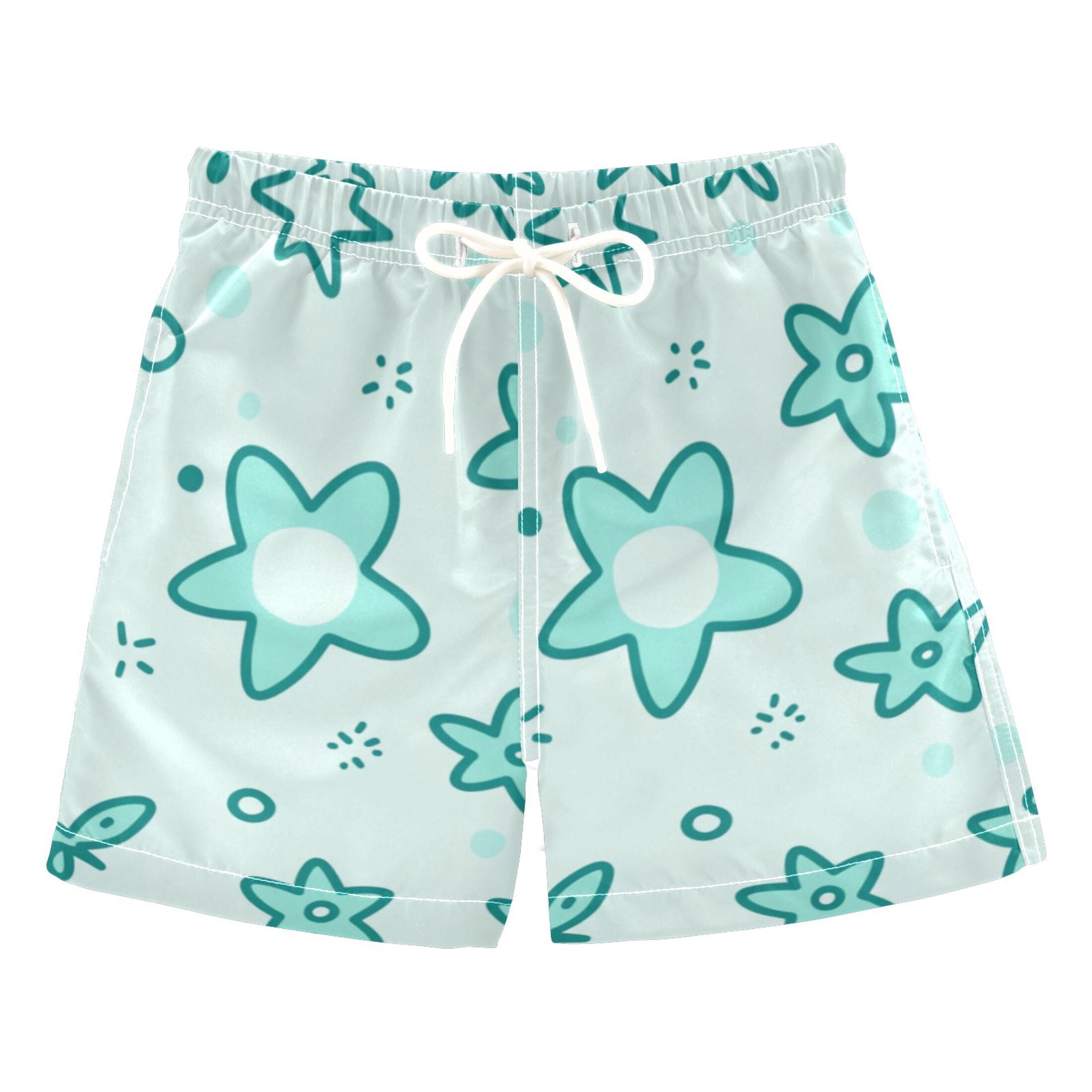 Blue Stars Pattern Swim Trunks Quick Dry Beach Pool Board Shorts ...