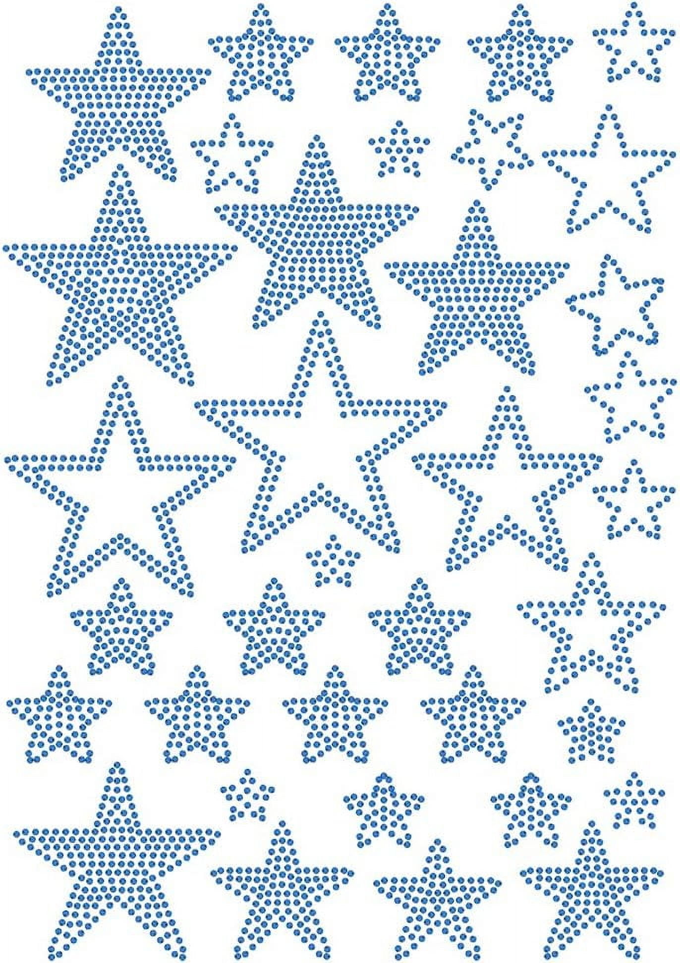 Blue Stars Rhinestonet Iron on Transfer 11.7x8.3 Inch Heat Transfer ...