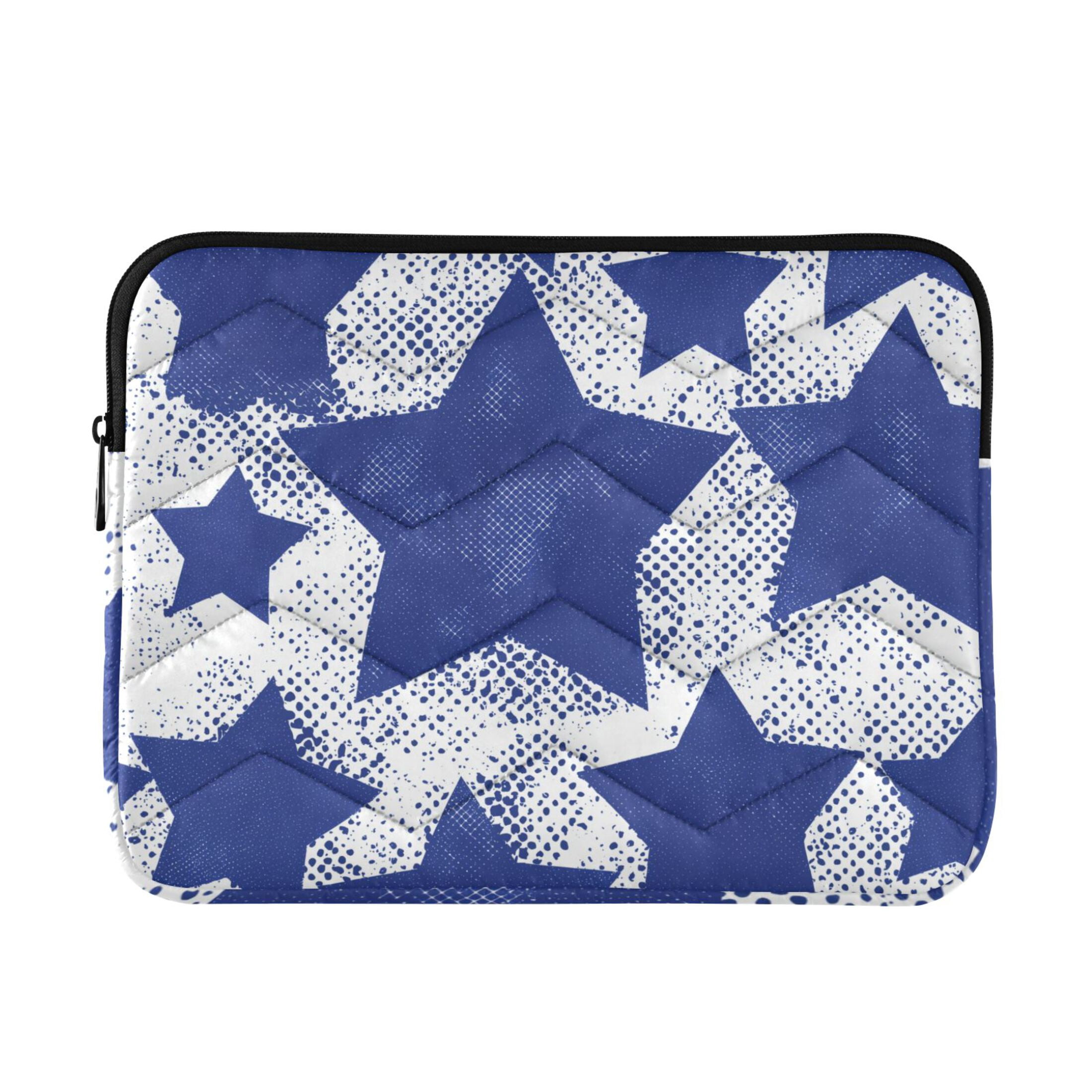 Blue Stars with Graffiti Background Quilted Laptop Protective Cases ...