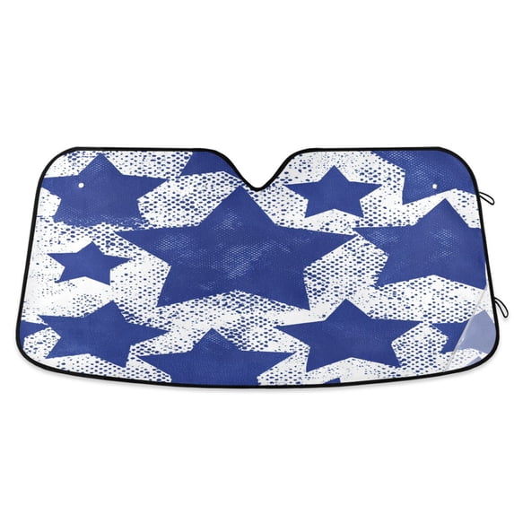 Blue Stars with Graffiti Background Windshield Sun Shade Automobile ...