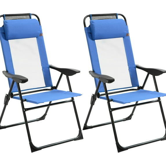 Blue Steel Patio Chairs | Folding Design | Suitable for Garden and Lawn ...