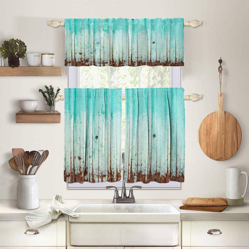 Blue Stipe Rustic Farm Farmhouse Country Retros Metal Texture Western ...