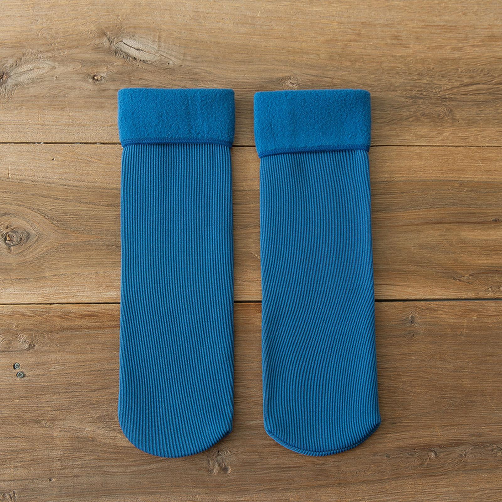 Blue Stockings Socks Ultrasoft Velvet Slim Thermal Socks Fleece Cozy ...