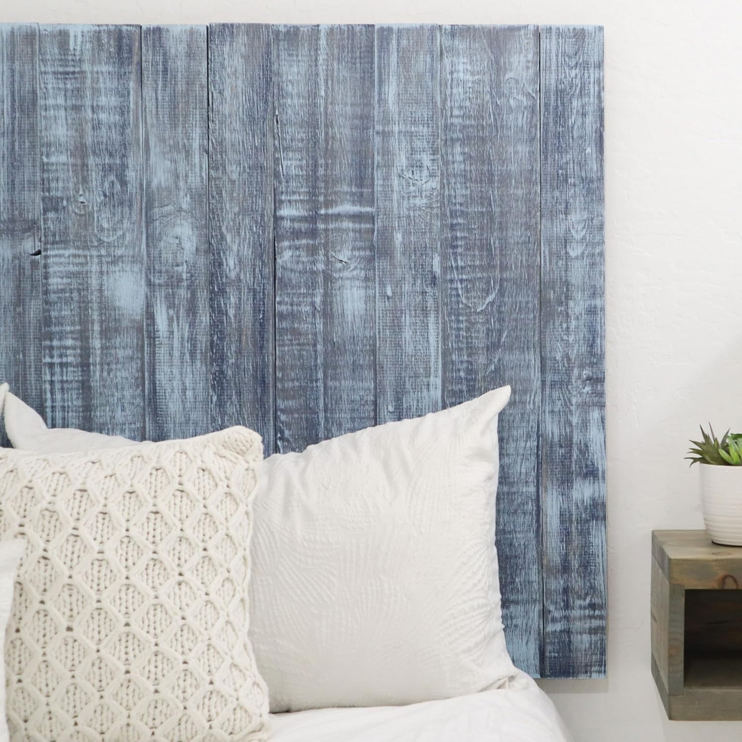 Blue Stonewash Headboard, Farmhouse Design, Wood Headboard, Wash Finish ...