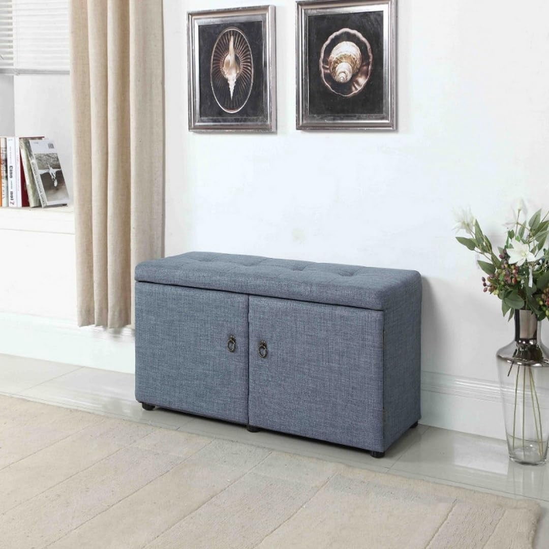 Blue Storage Cabinet, Wooden Shoe Storage Cabinet, Modern Shoe Storage ...