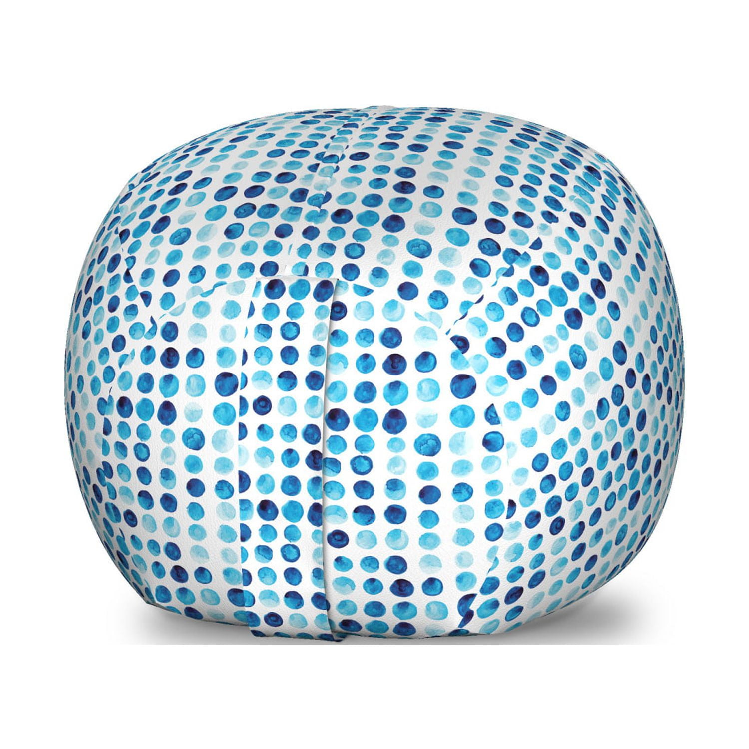 Blue Storage Toy Bag Chair, Retro Hand Drawn Circles Rounds Color Cells ...