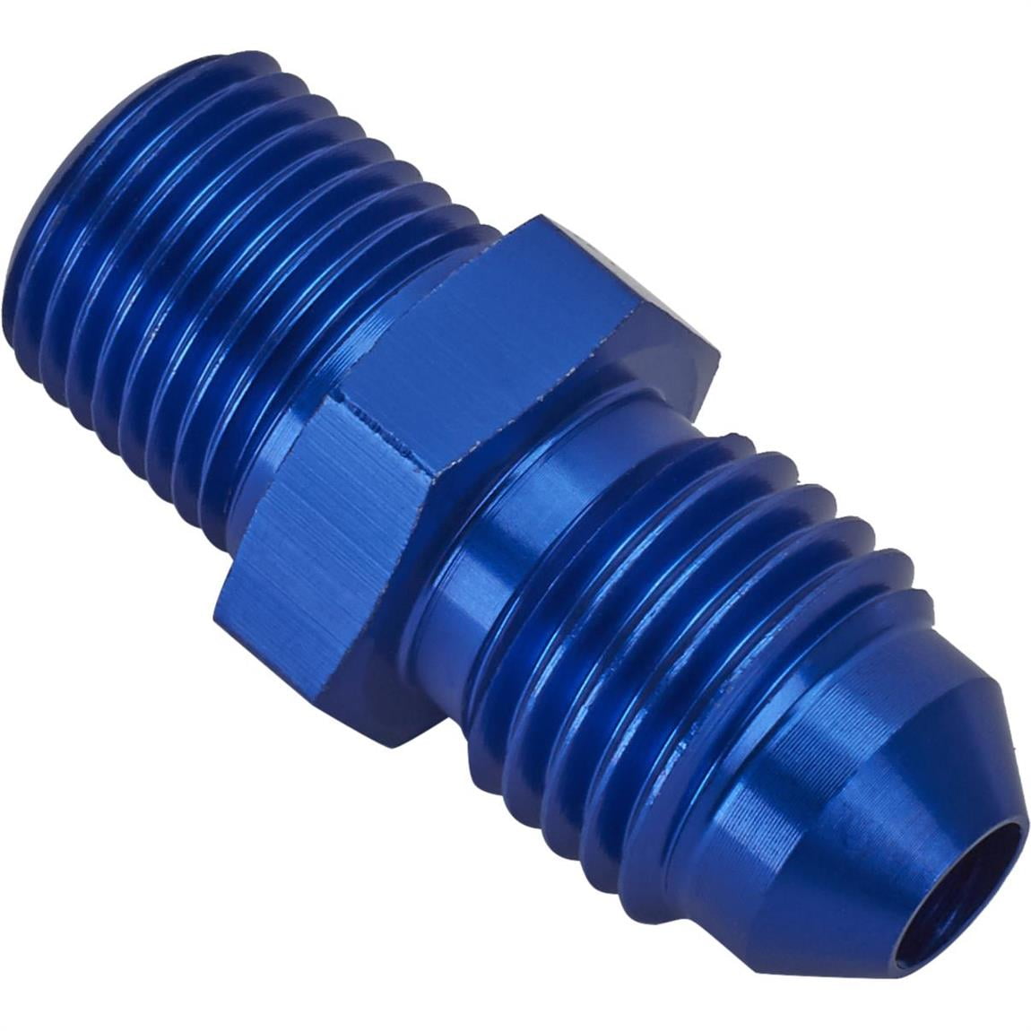 Blue Straight AN4 Flare Adapter to 1/8" Aluminum Pipe Fitting - Walmart.com