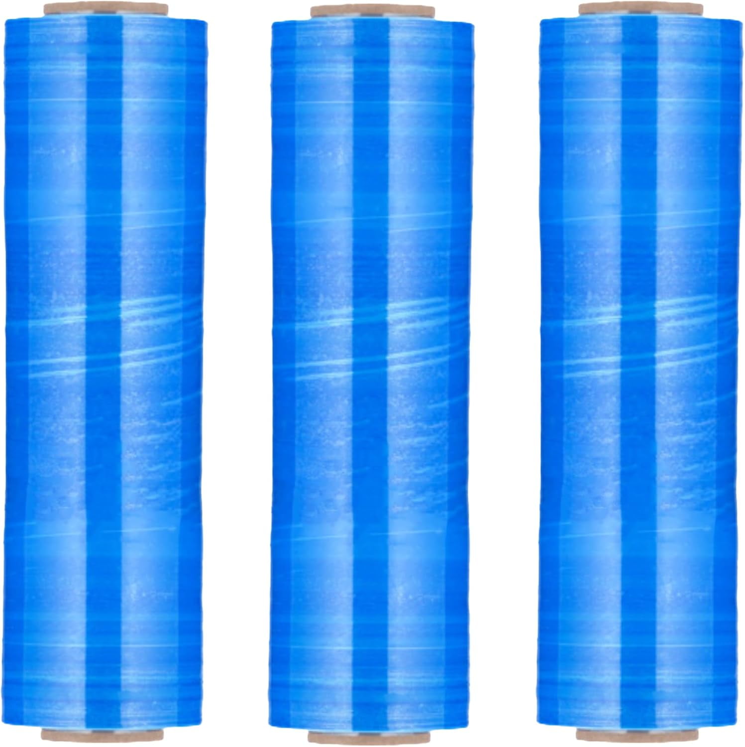 Blue Stretch Wrap, 4 Pack, 17 Inch x 1476 Feet, 34 Gauge, Dark/Opaque ...