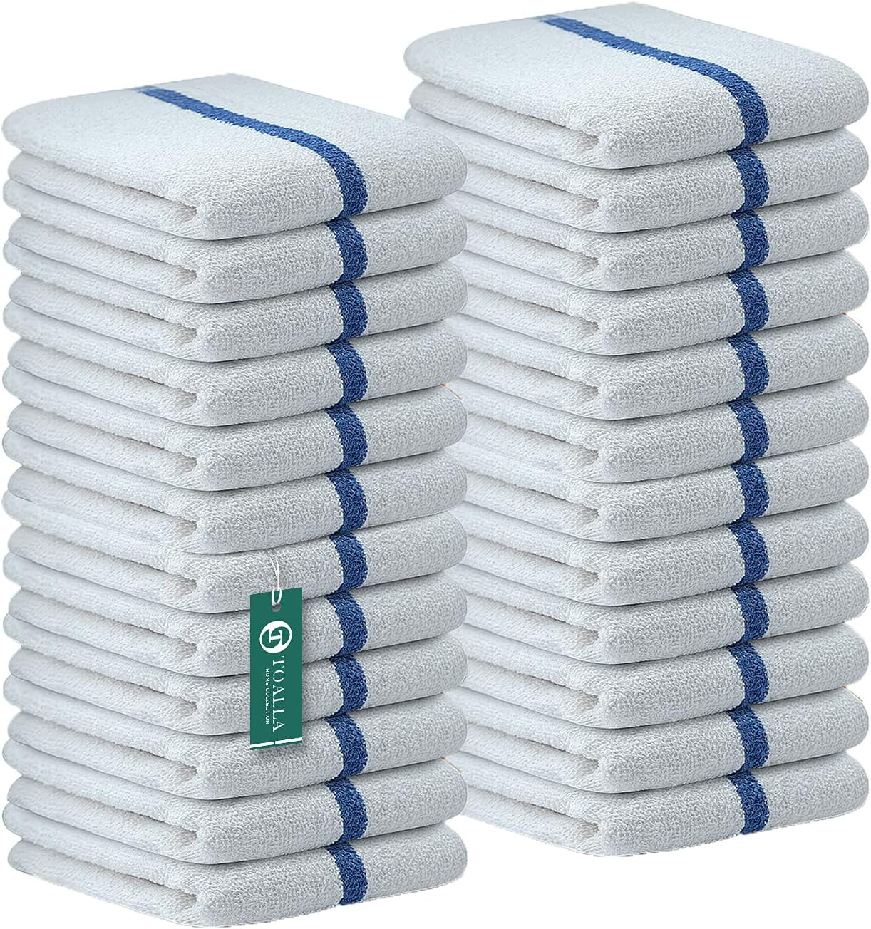 Blue Stripe 10lbs 16x19 Pack of 60 100% Cotton Double Stitched ...