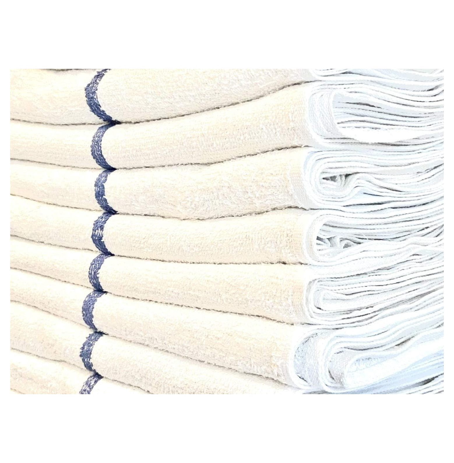 Blue Stripe Bar Towels, 15 Pack, 32 Oz/Dz, 16x19 Inch, Restaurant ...