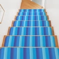 Blue Stripe Gradient Stair Treads Non Slip for Steps Vertical Striped ...