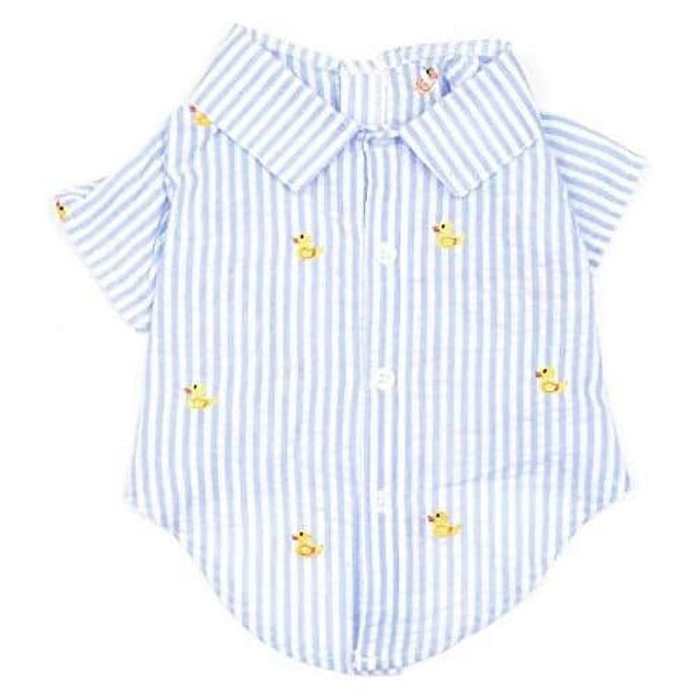 Blue Stripe Rubber Pattern Designer Collared Fabulously Stylish Shirt ...