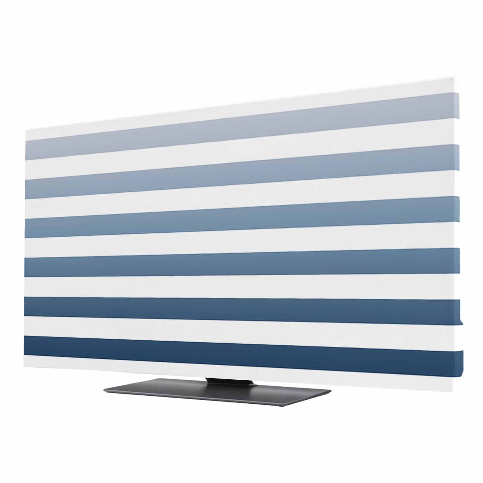 Blue Stripe TV Dust Cover 55 Inch, Gradient Computer Monitor Cover ...