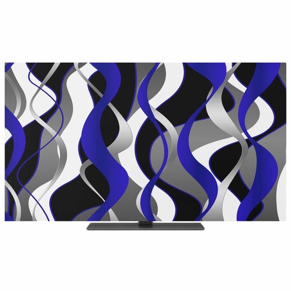 Blue Stripe TV Dust Cover,Stretchable TV Screen Desktop Computer ...