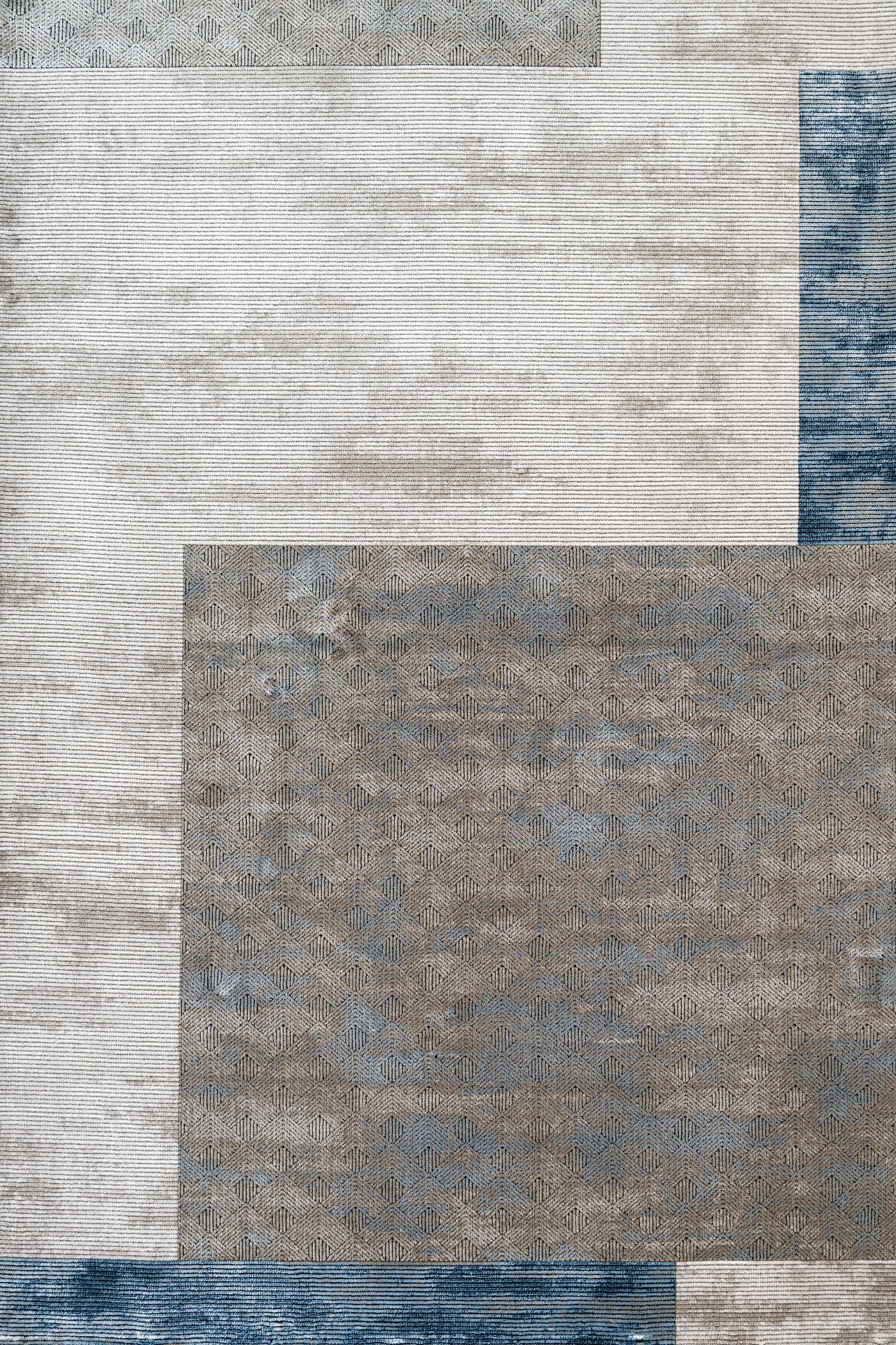 Blue Striped Area Rugs for Living Room Washable Rugs Boho Moroccan Area ...