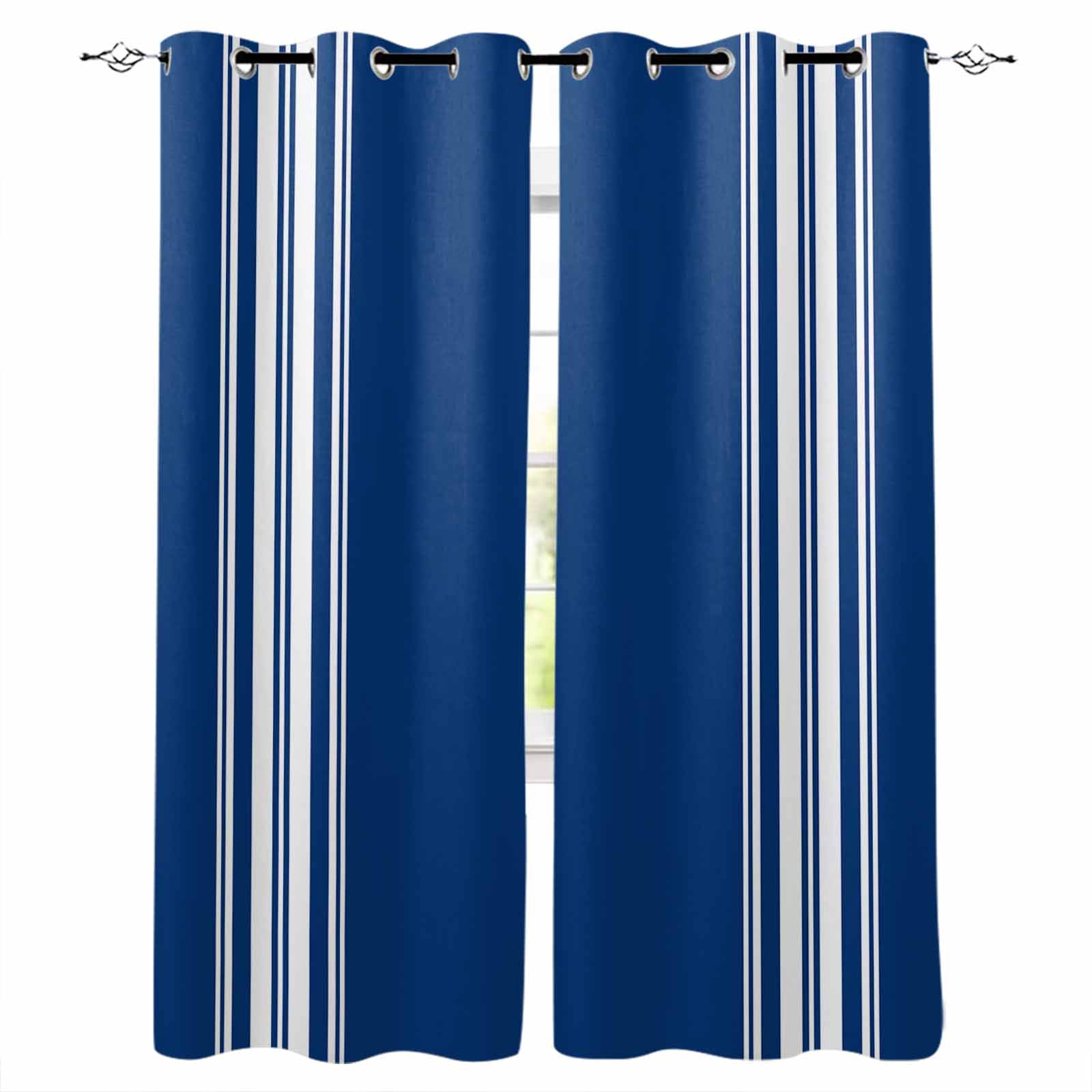 Blue And White Blackout Curtains