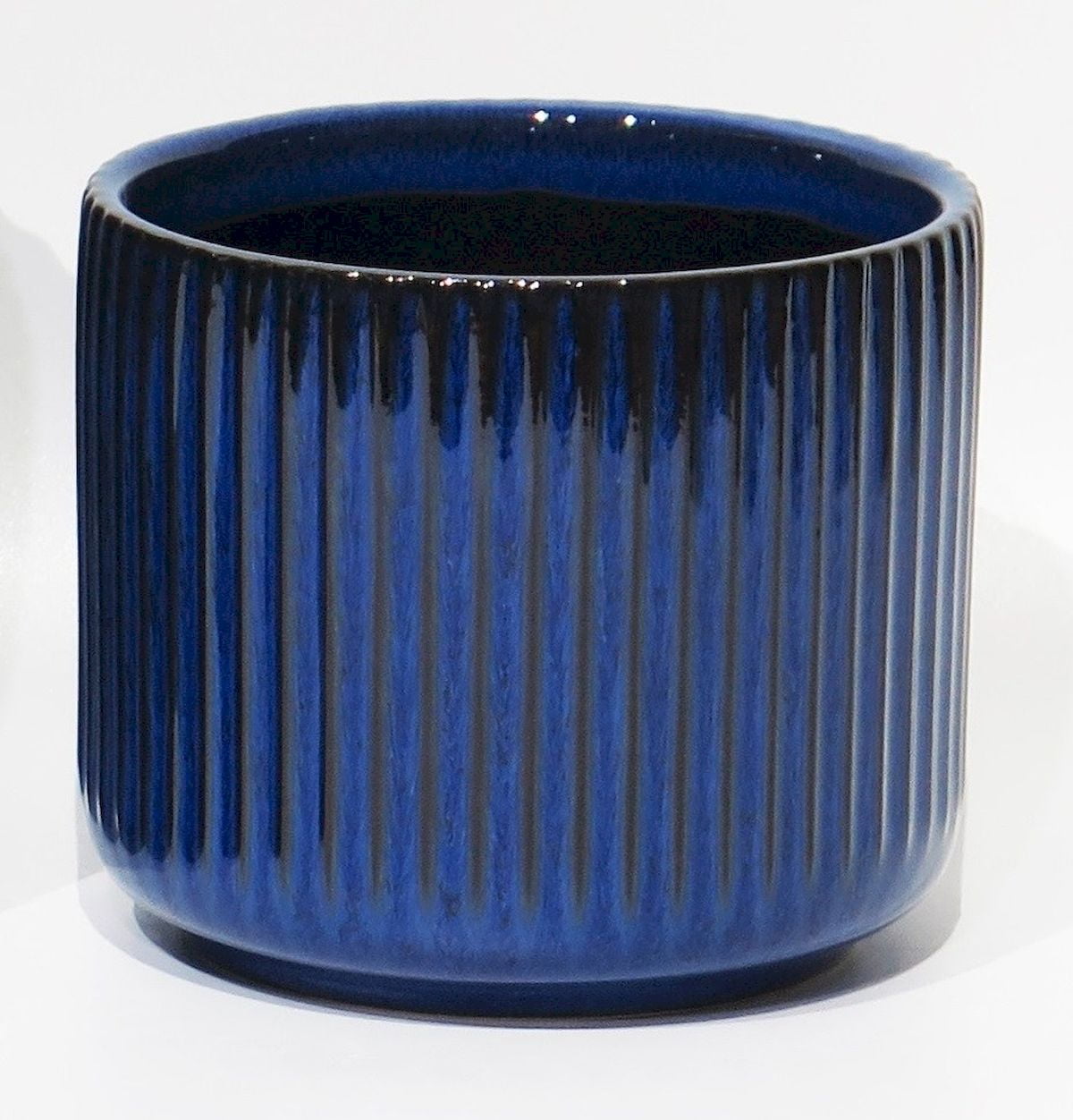 4.1" x 4.7" x 4.7" Diamond Blue Ceramic Striped Plant Pot - Walmart.com