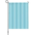 Blue Striped Garden Flags For Outdoor, Boho Teal Blue White Stripes ...
