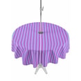 Blue Striped Round Outdoor Tablecloth with Umbrella Hole Simple Pink ...