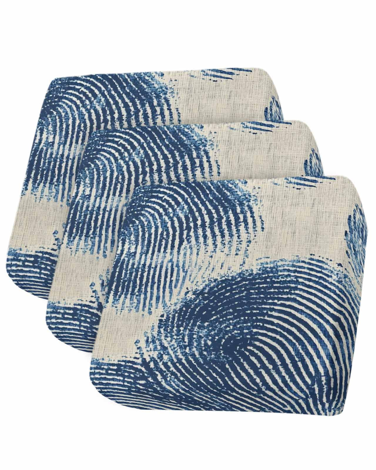 Blue Striped Sofa Couch Cushion Covers Washable, Removable Stretchable ...