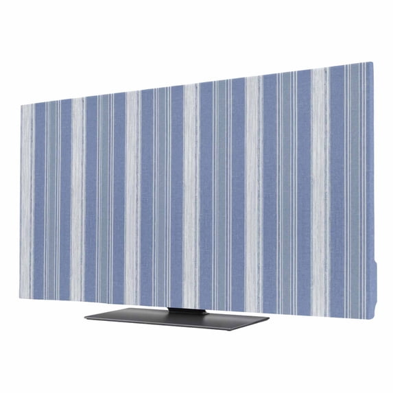 Blue Striped TV Cover for 50 Inch Screen, Stretch Fabric Dustproof TV ...