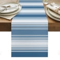 Blue Striped Table Runner Blue Ombre Farmhouse Stripes Tablerunners 13 ...