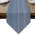 Blue Striped Table Runner Linen Burlap Table Runner 72 Inches Long ...