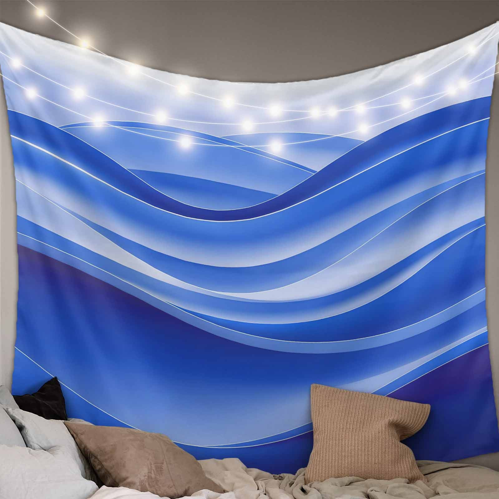 Blue Striped Tapestry for Bedroom Wall Hanging Tapestry, Modern ...