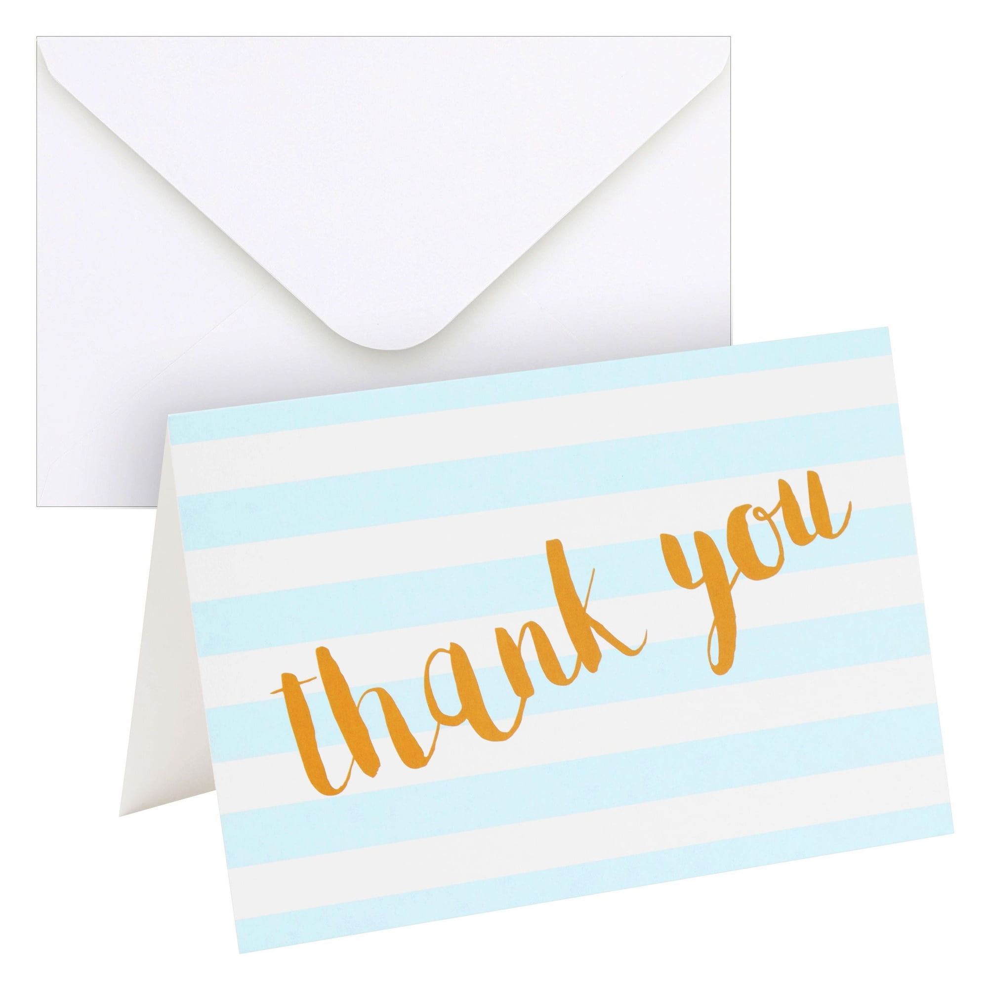 Blue Striped Thank You Cards (12 Pack) with Envelopes, 4x6 in - Walmart.com