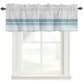 Blue Striped Valances for Windows Farmhouse Kitchen Curtains Valances ...