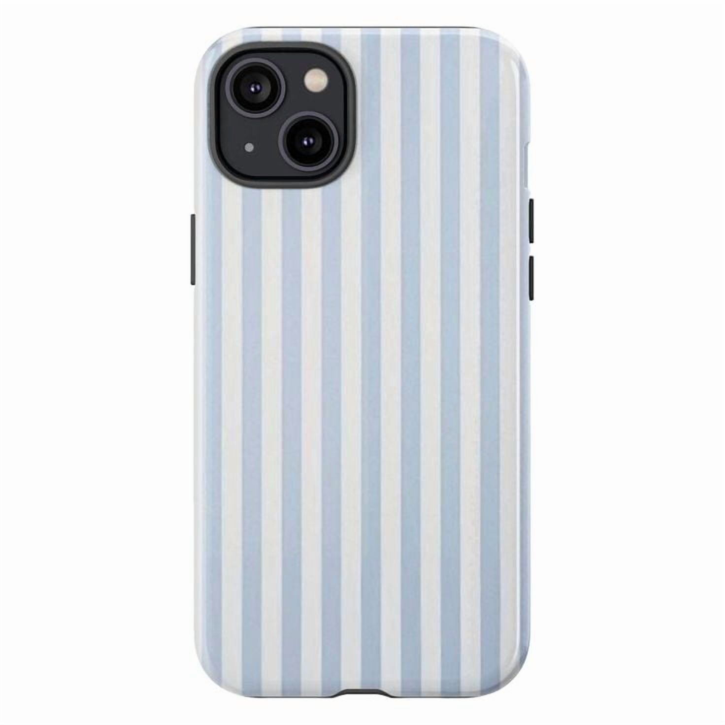 Blue Striped iPhone Case – Minimalist Vertical Stripe Phone Cover ...