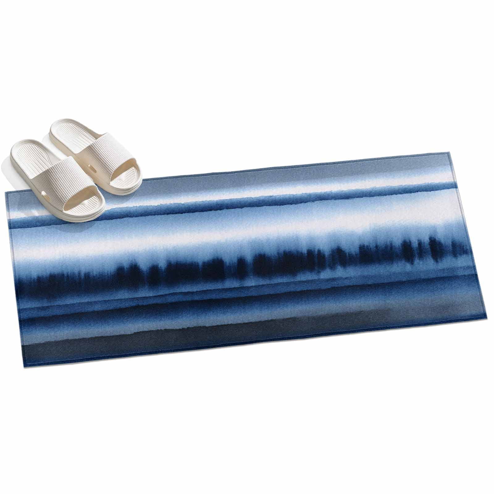 Blue Stripes Hallway Runner Rug 2x6 Washable Non Slip Kitchen Runner ...