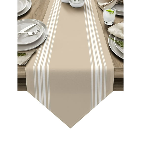 Blue Stripes Solid Color Texture Table Runners Printed Coffee Tablecloth Wedding ration Modern ...