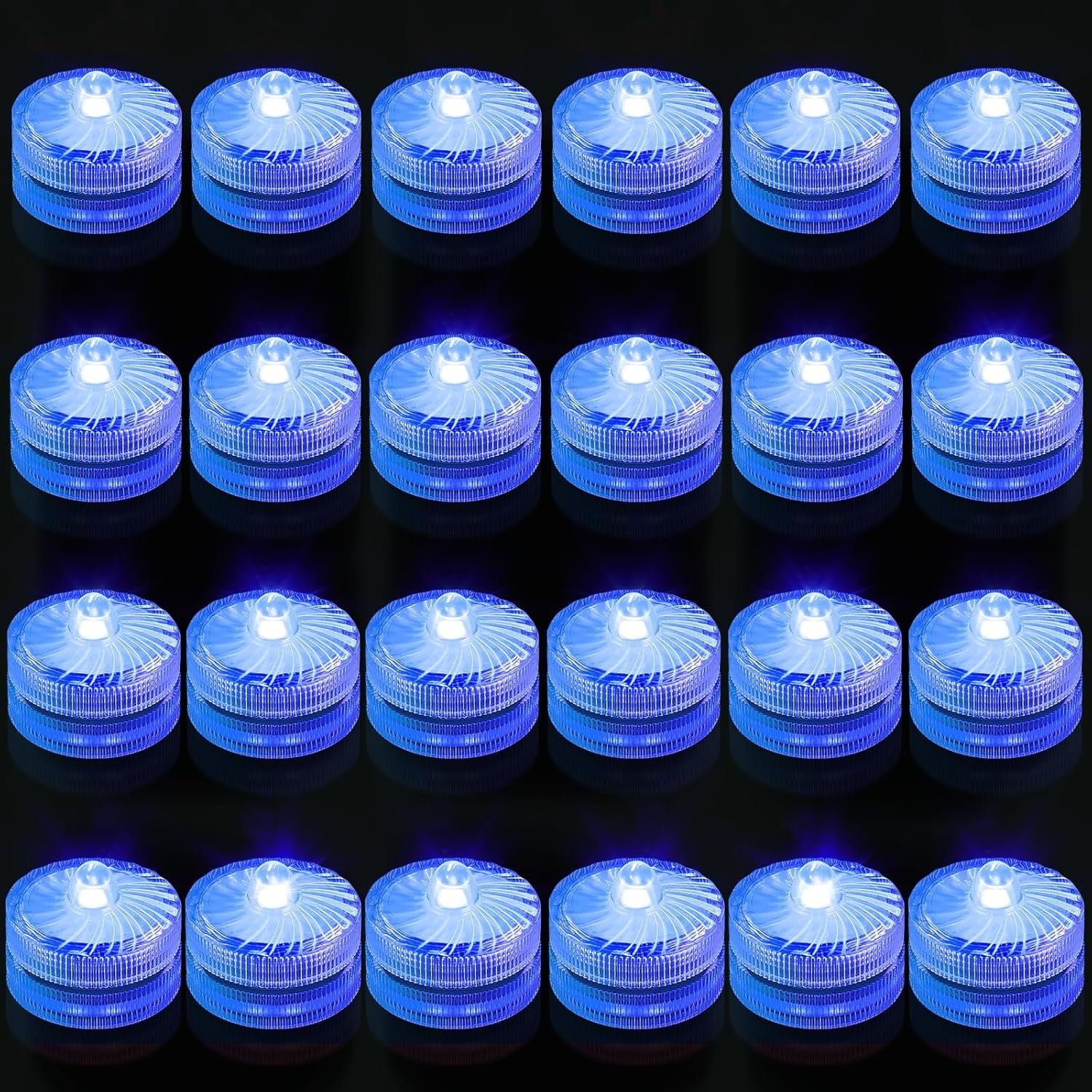 Blue Submersible Led Lights, Waterproof Tea Lights Underwater Mini Pool ...
