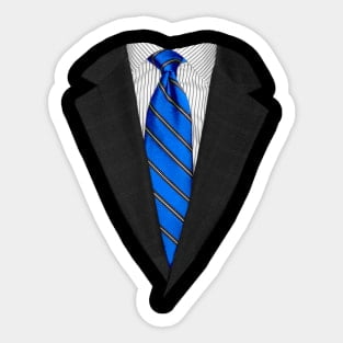 Blue Suit Up! Realistic Suit And Tie Casual Graphic For Zoom Sticker ...