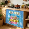 Blue Summer Cabinet Curtains 35''x35'', Modern Tropical Plants Flamingo ...