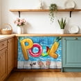 Blue Summer Pool Cabinet Curtains 28''x35.4'', Watermelon Swimming Ring ...